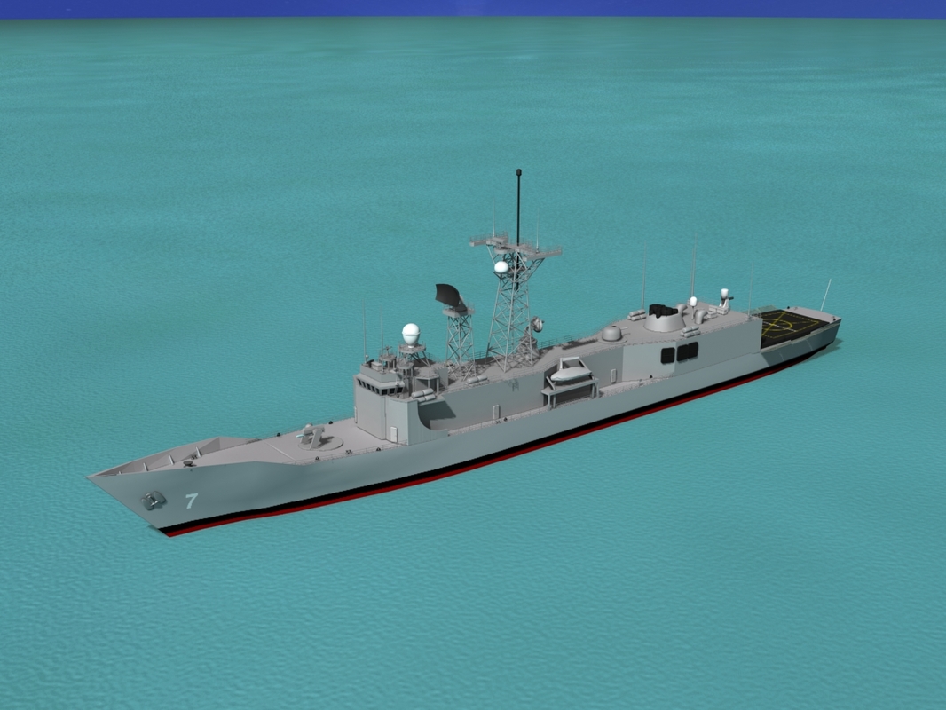 modèle 3D de FFG-7 Frégate USS Oliver Hazard Perry - TurboSquid 923453