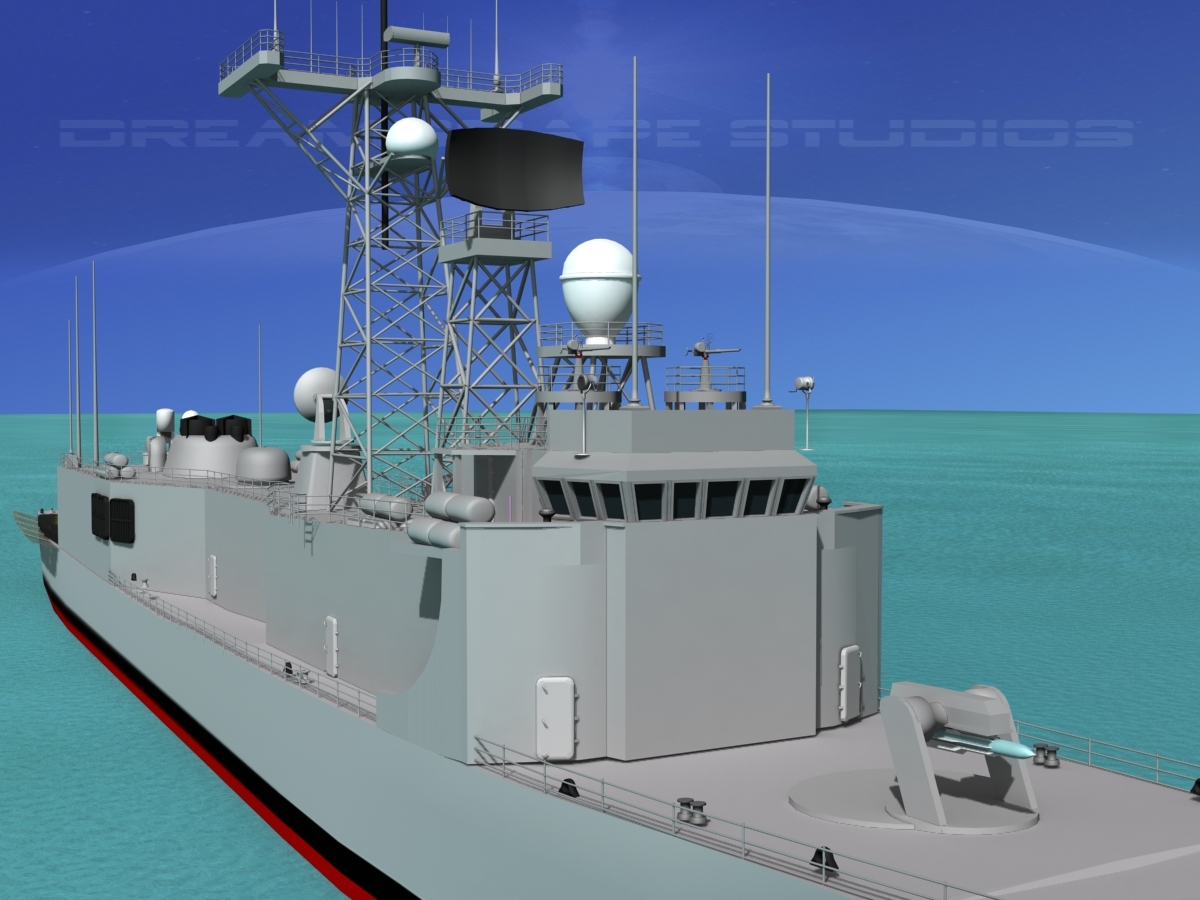 modèle 3D de FFG-24 Frégate de classe USS Jack Williams Perry ...