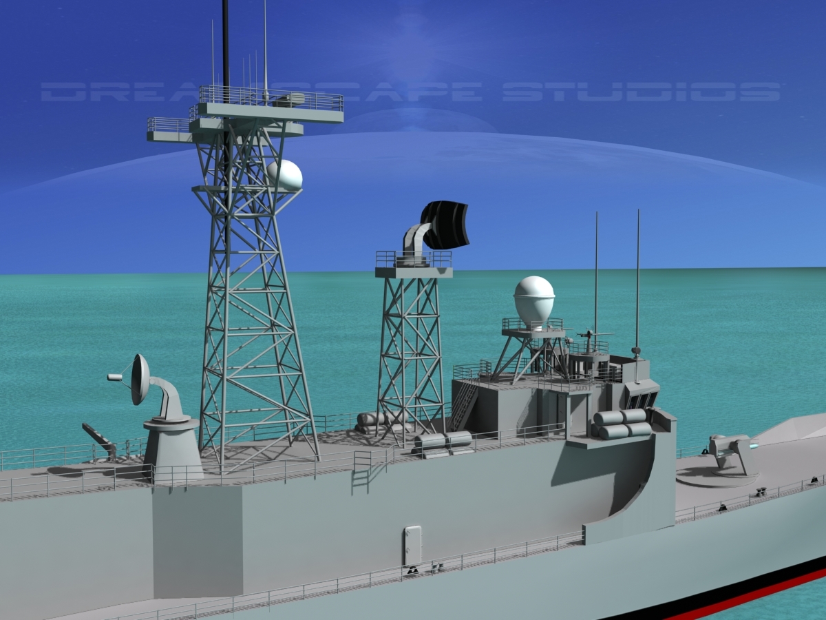 modèle 3D de FFG-16 Frégate de classe USS Clifton Sprague Perry ...