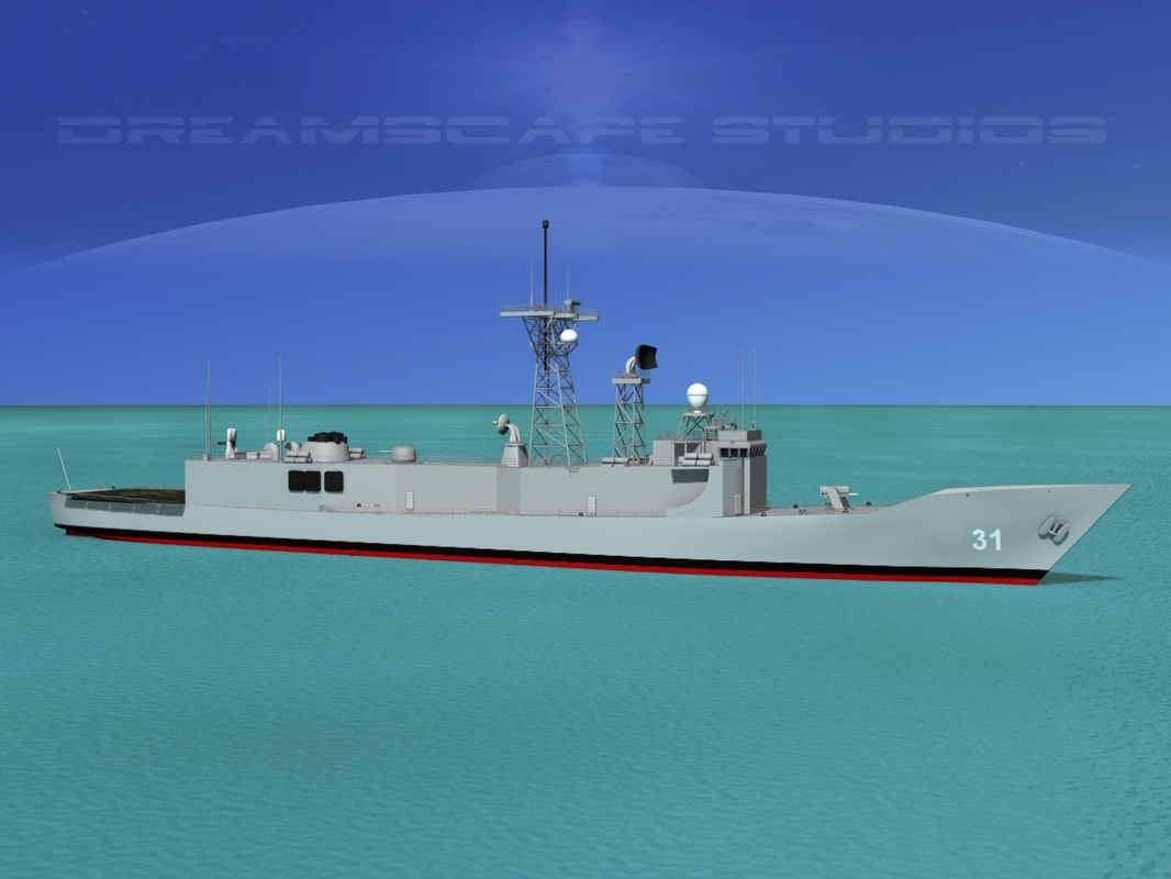 modelo 3d FFG-31 USS Stark Perry Class Fragata - TurboSquid 923569