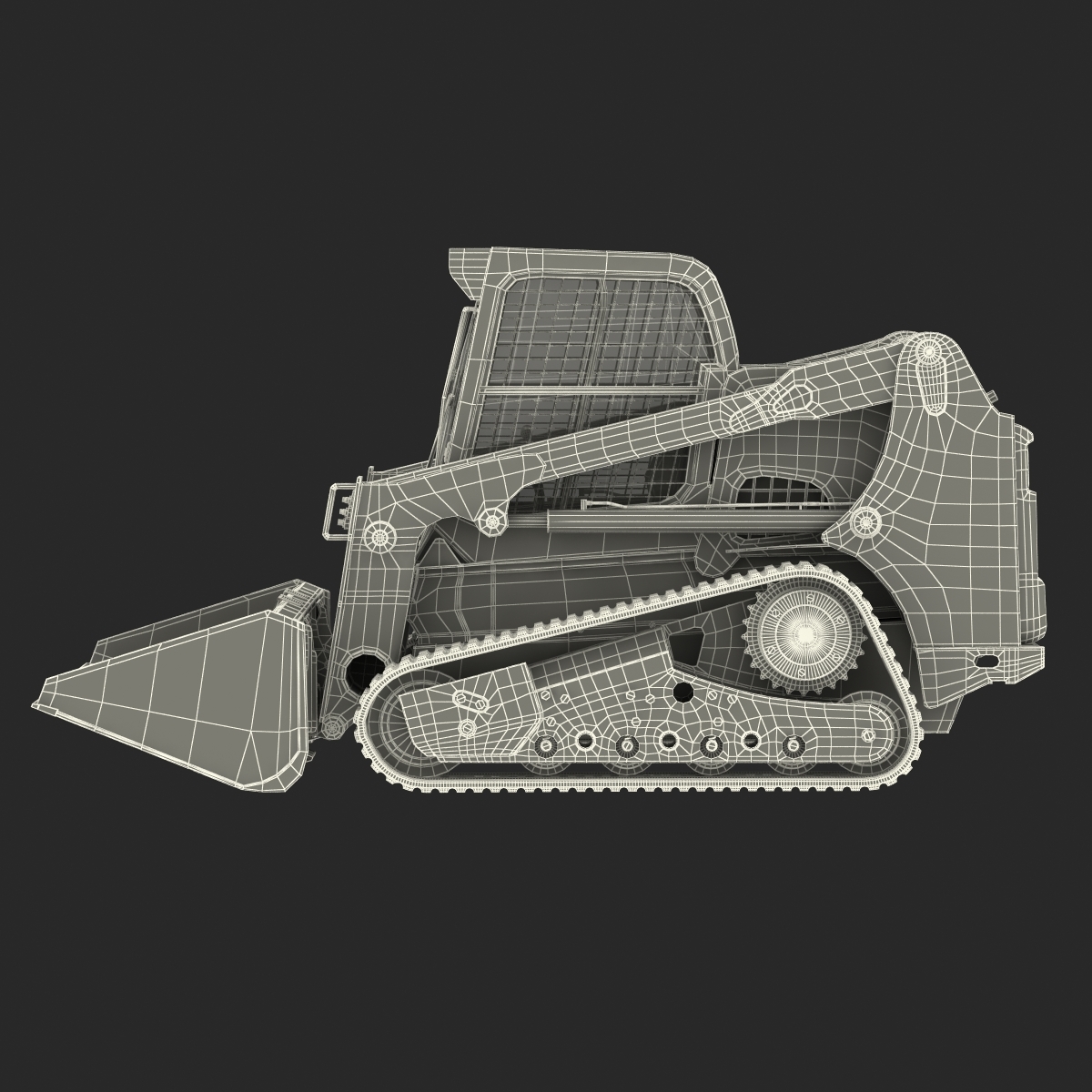 max compact tracked loader rigged