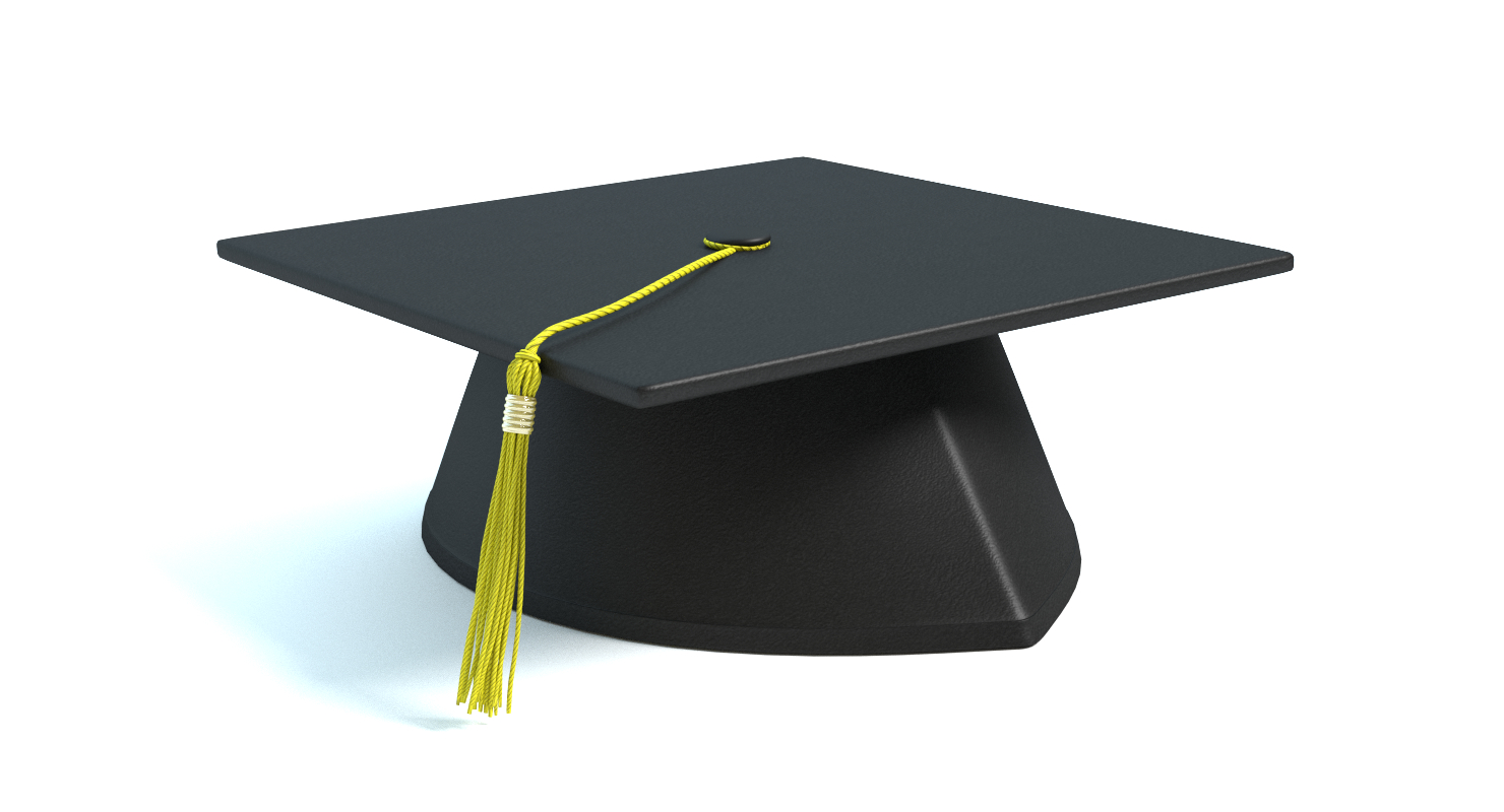 graduation cap 3d model