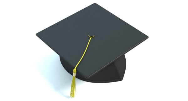 graduation cap 3d model