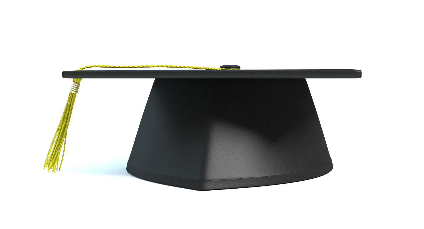 graduation cap 3d model