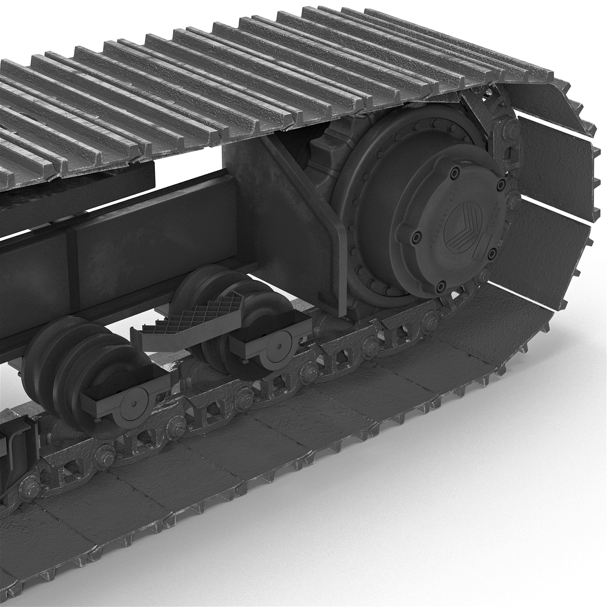 3d model excavator track