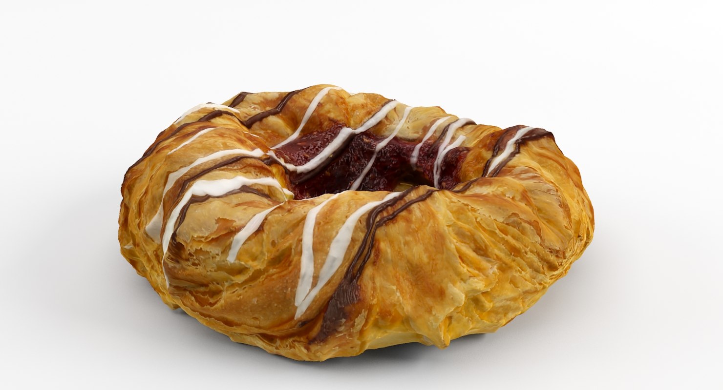 3d model realistic danish pastry