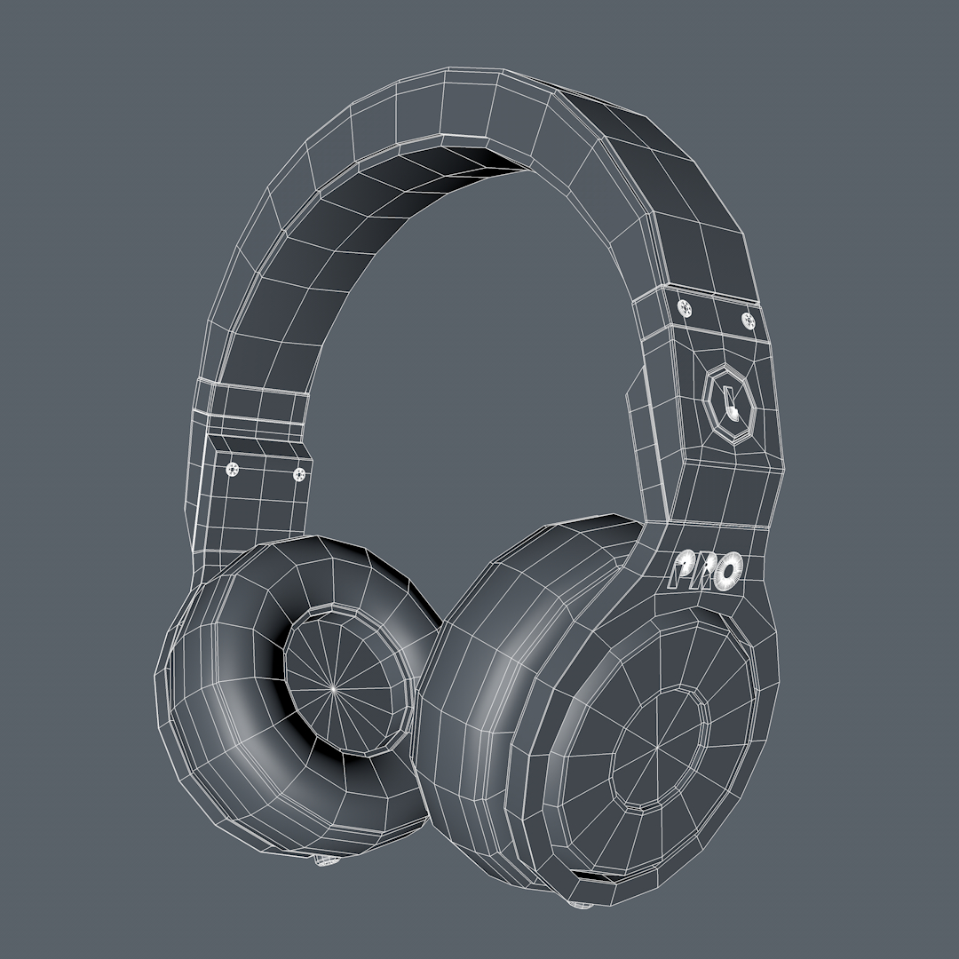 3d model headphones head phone