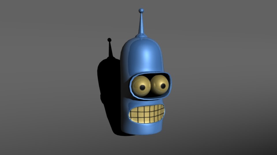 bender futurama 3d model