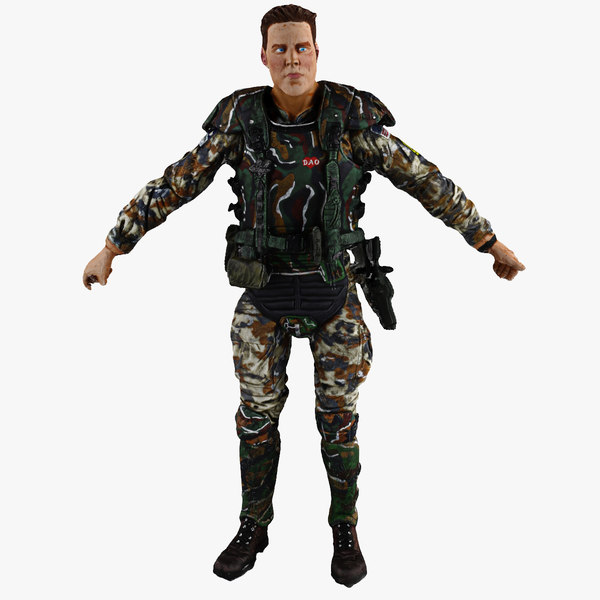 realistic soldier 3d model