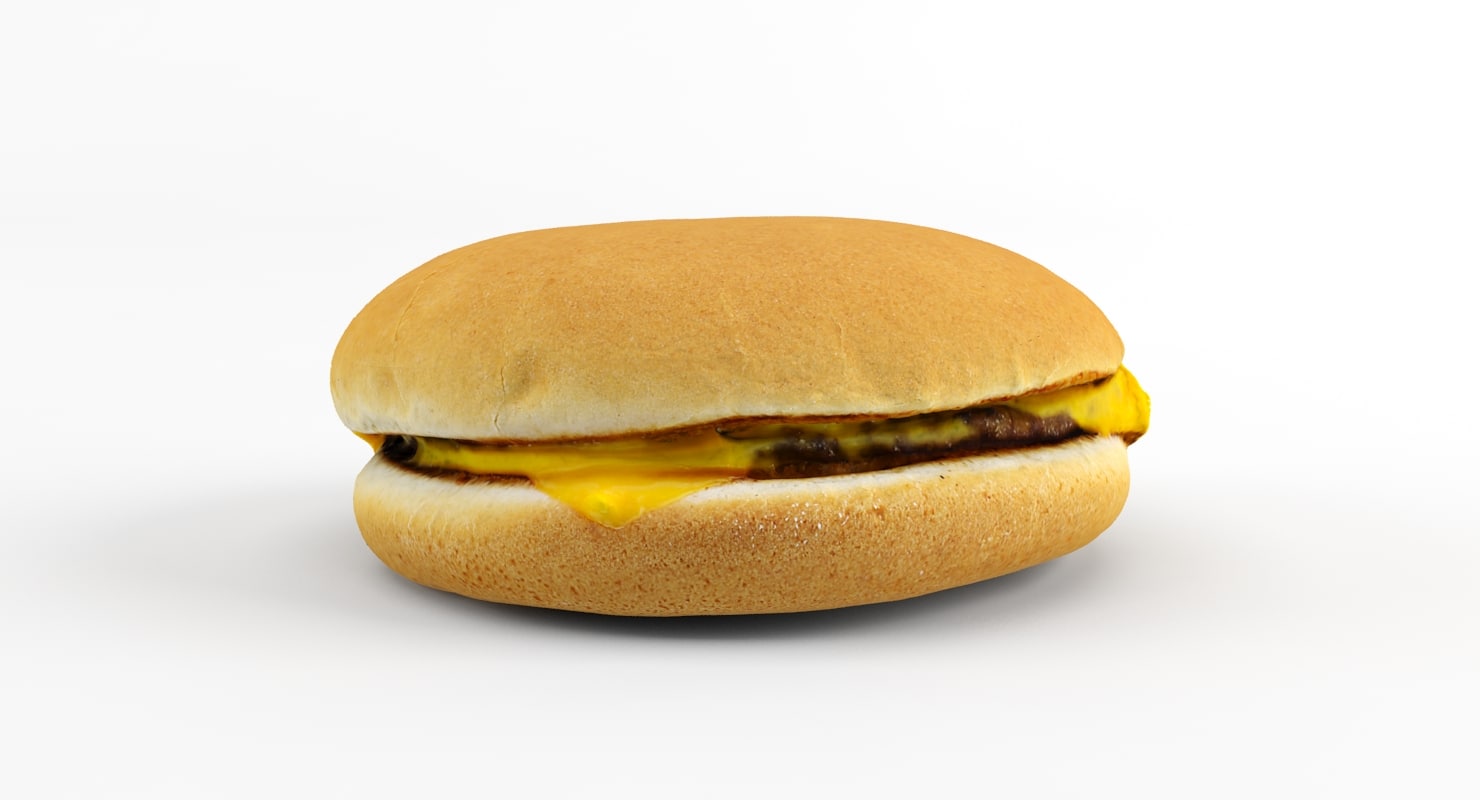 3d model realistic cheese burger