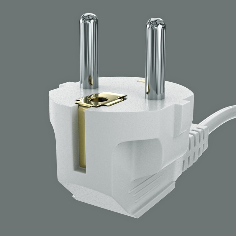 3d euro plug model