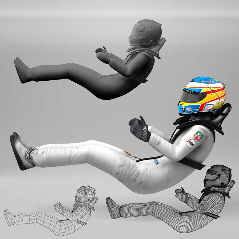 3d fernando alonso 2015 model