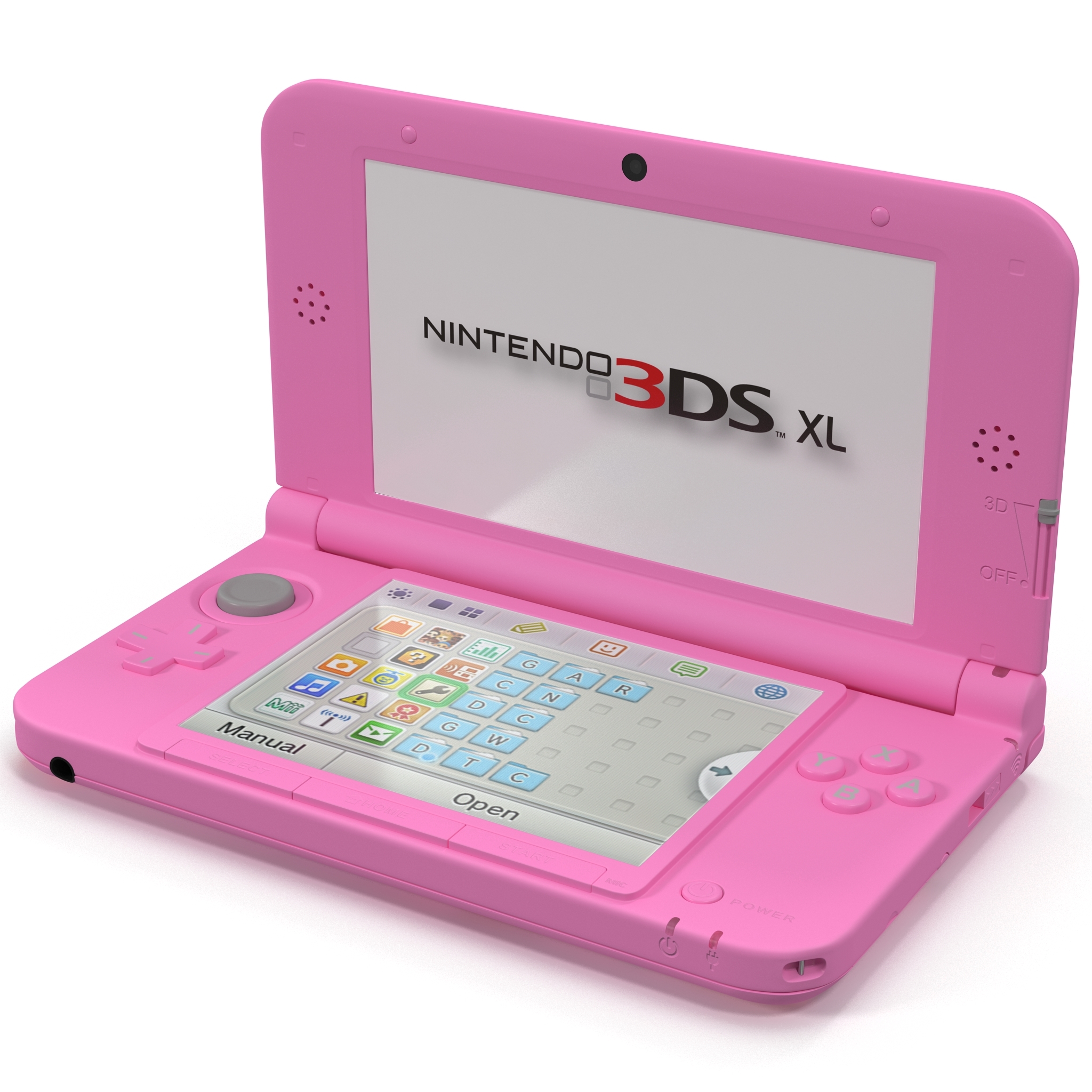 nintendo xl pink 3d model