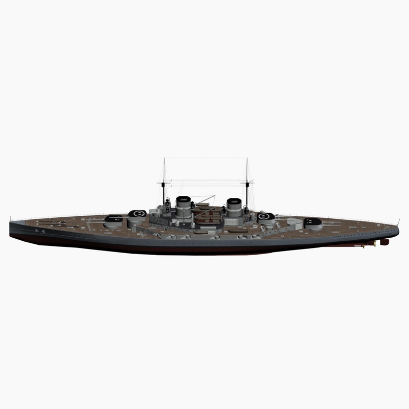 battlecruiser derfflinger class imperial 3d model