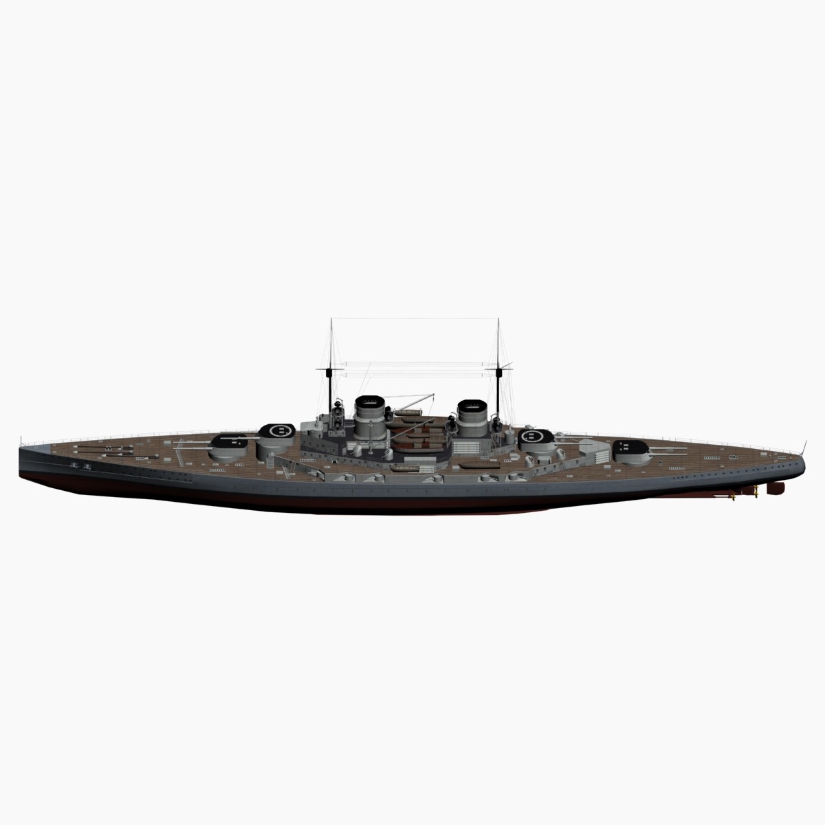 battlecruiser derfflinger class imperial 3d model