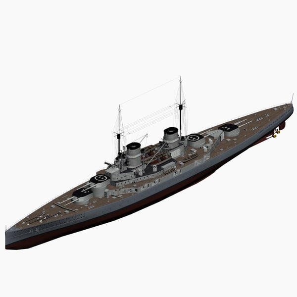 battlecruiser derfflinger class imperial 3d model