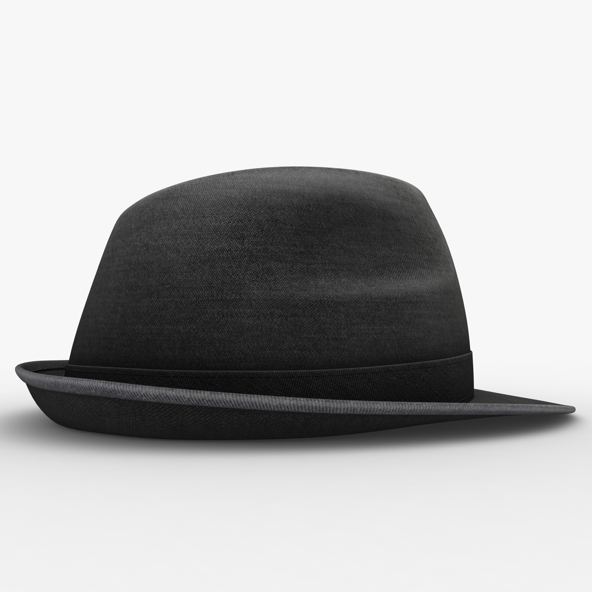3d model fedora hat black