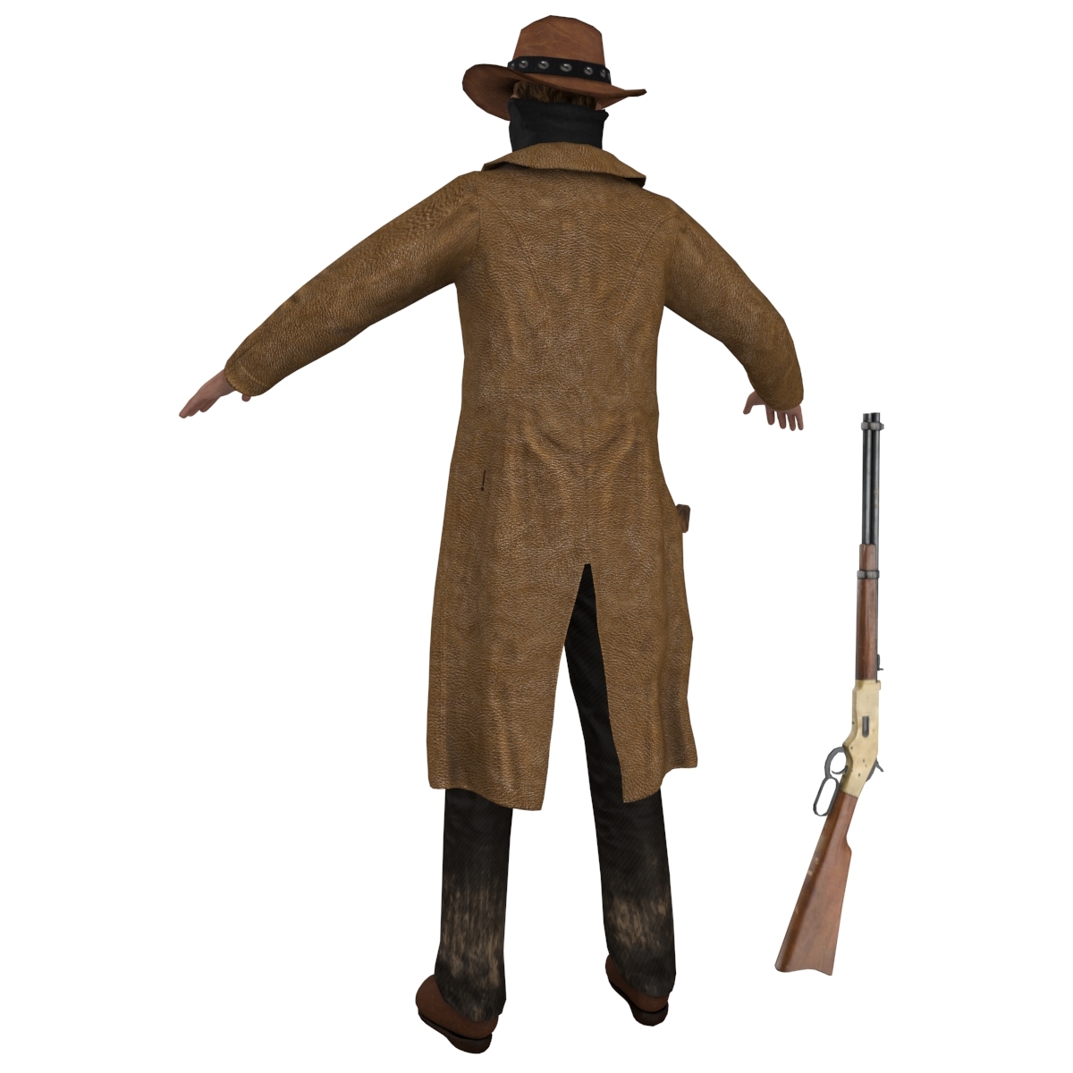 cowboy rigged 3d model