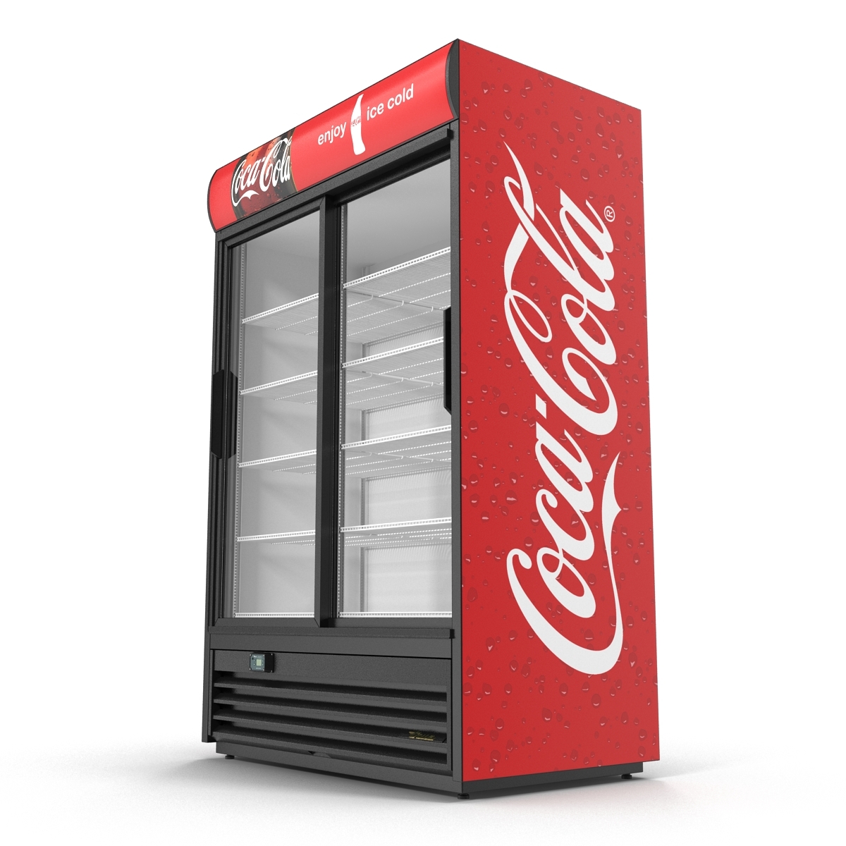3d coca cola double door
