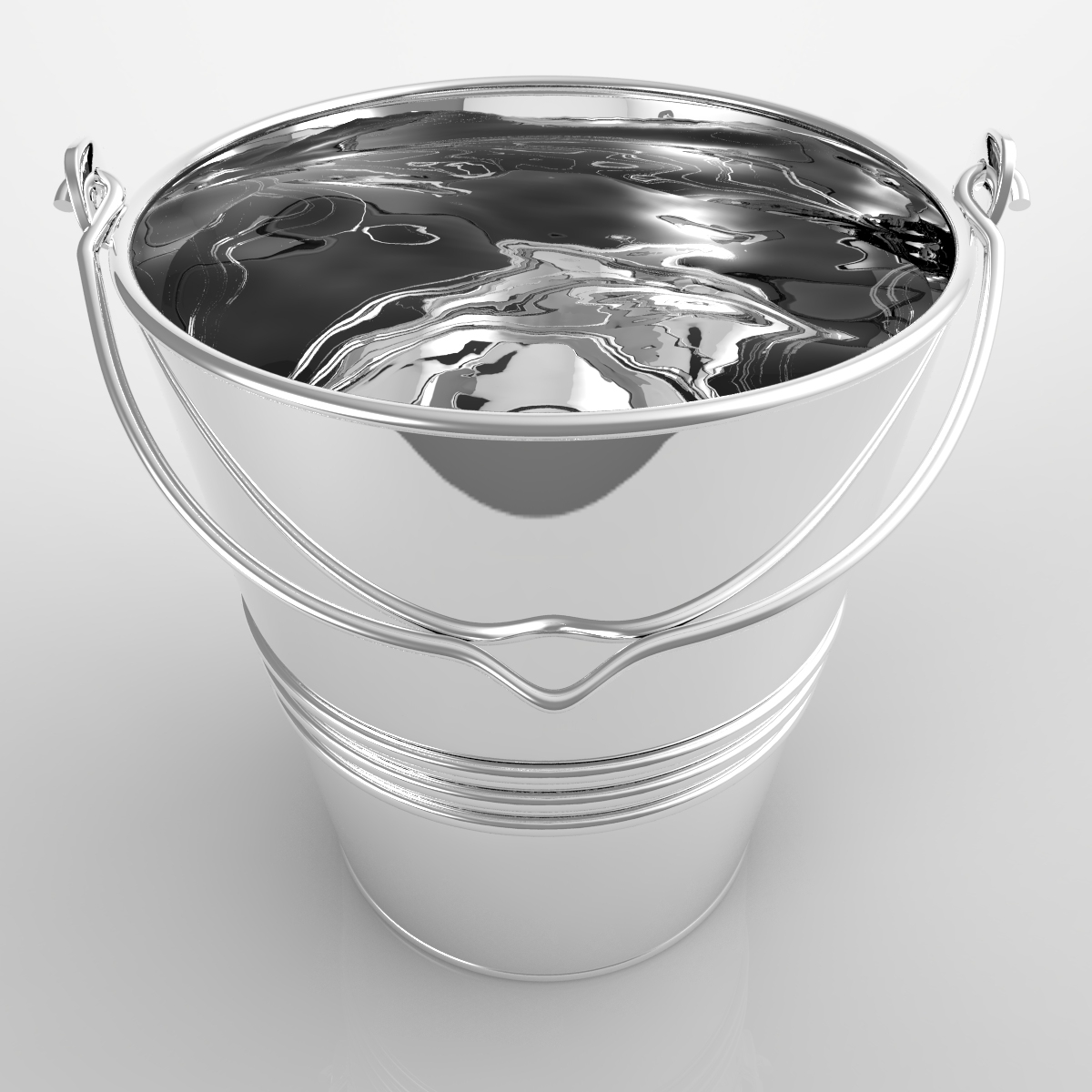3d bucket water model