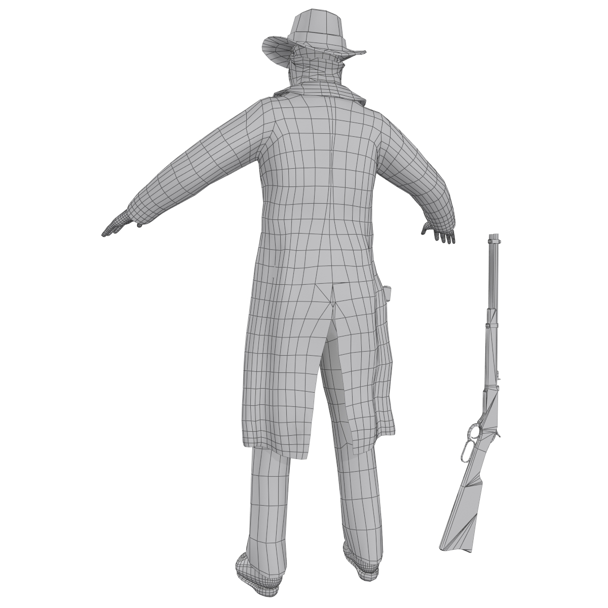 pack rigged cowboy 3d model