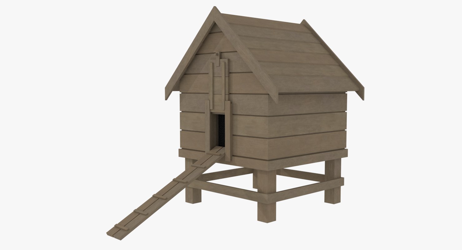 chicken coop 3d model