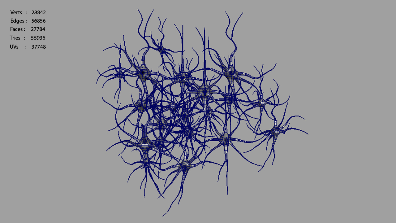 neuron cell 3d model