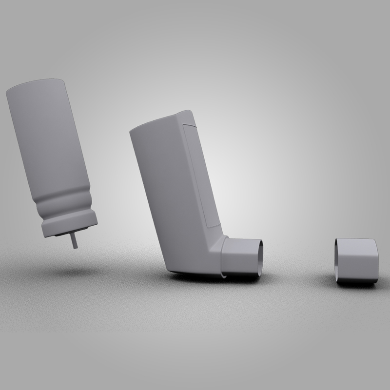 pack 4 asthma inhalers 3d max