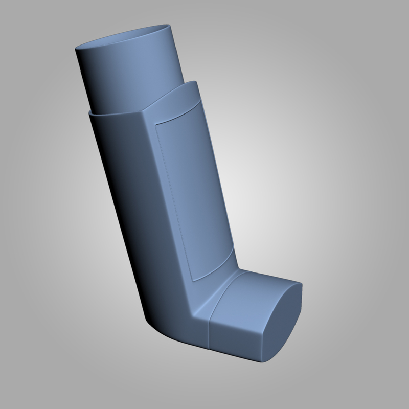 pack 4 asthma inhalers 3d max