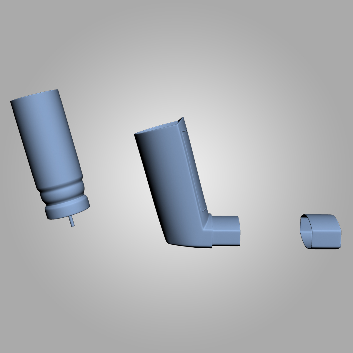 pack 4 asthma inhalers 3d max