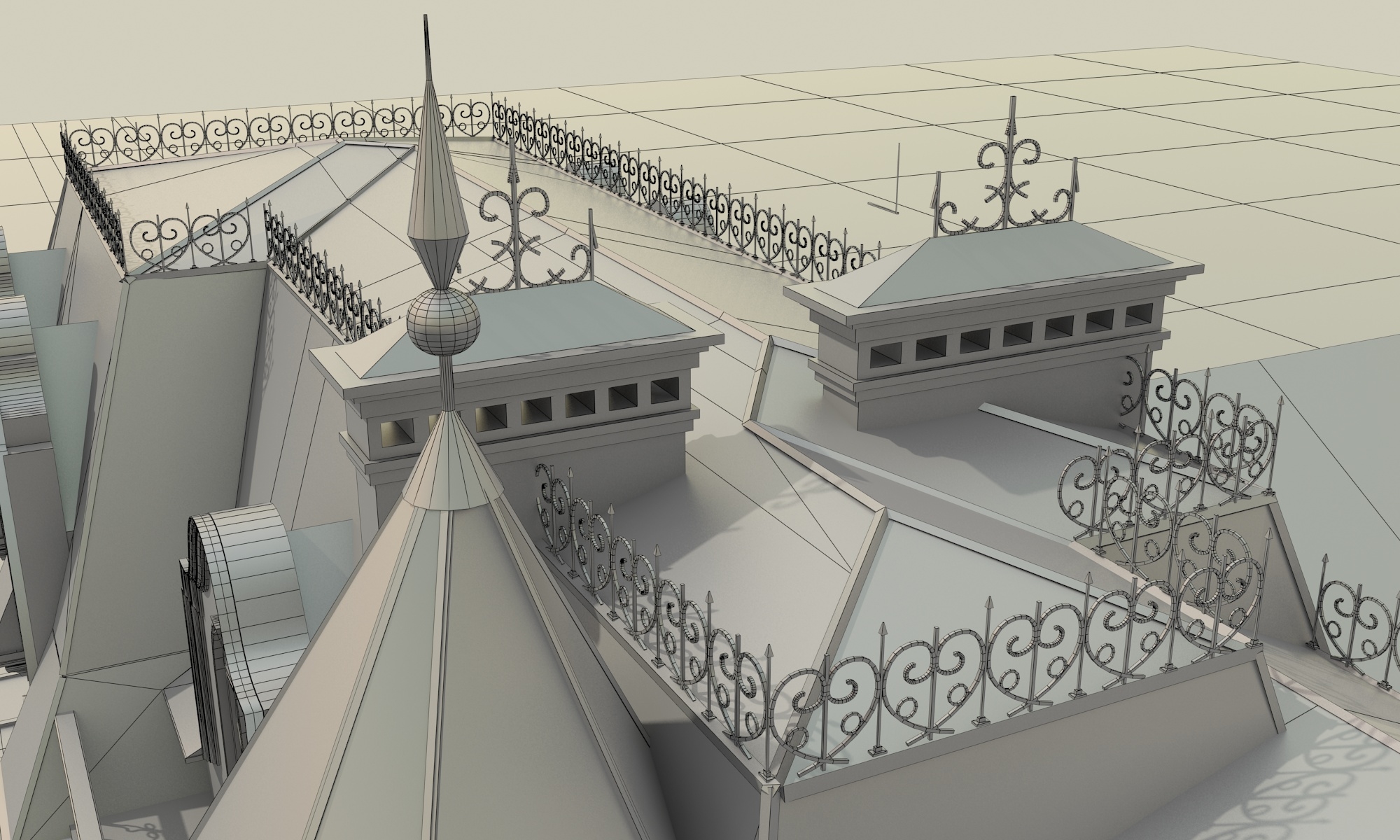3d model house baroque