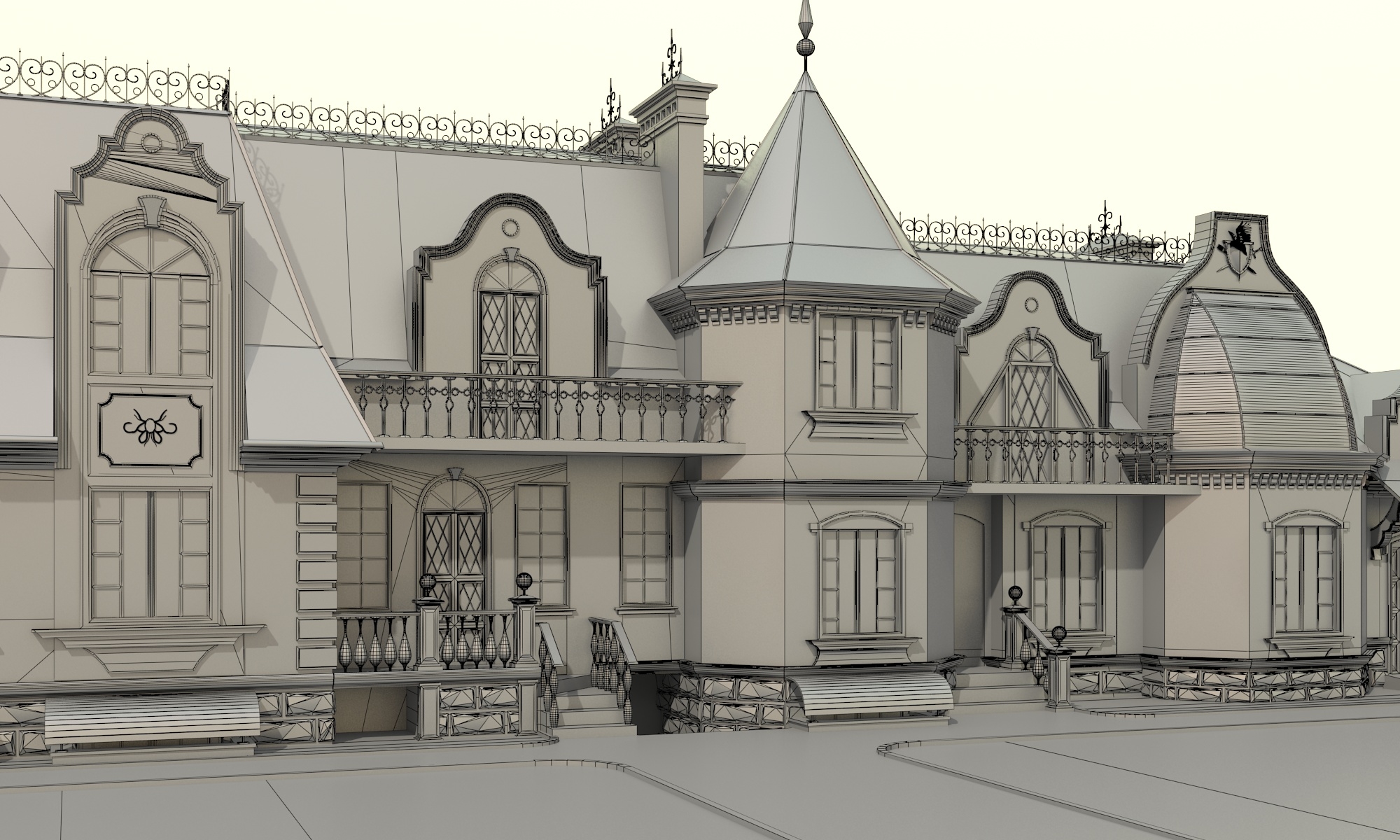 3d model house baroque