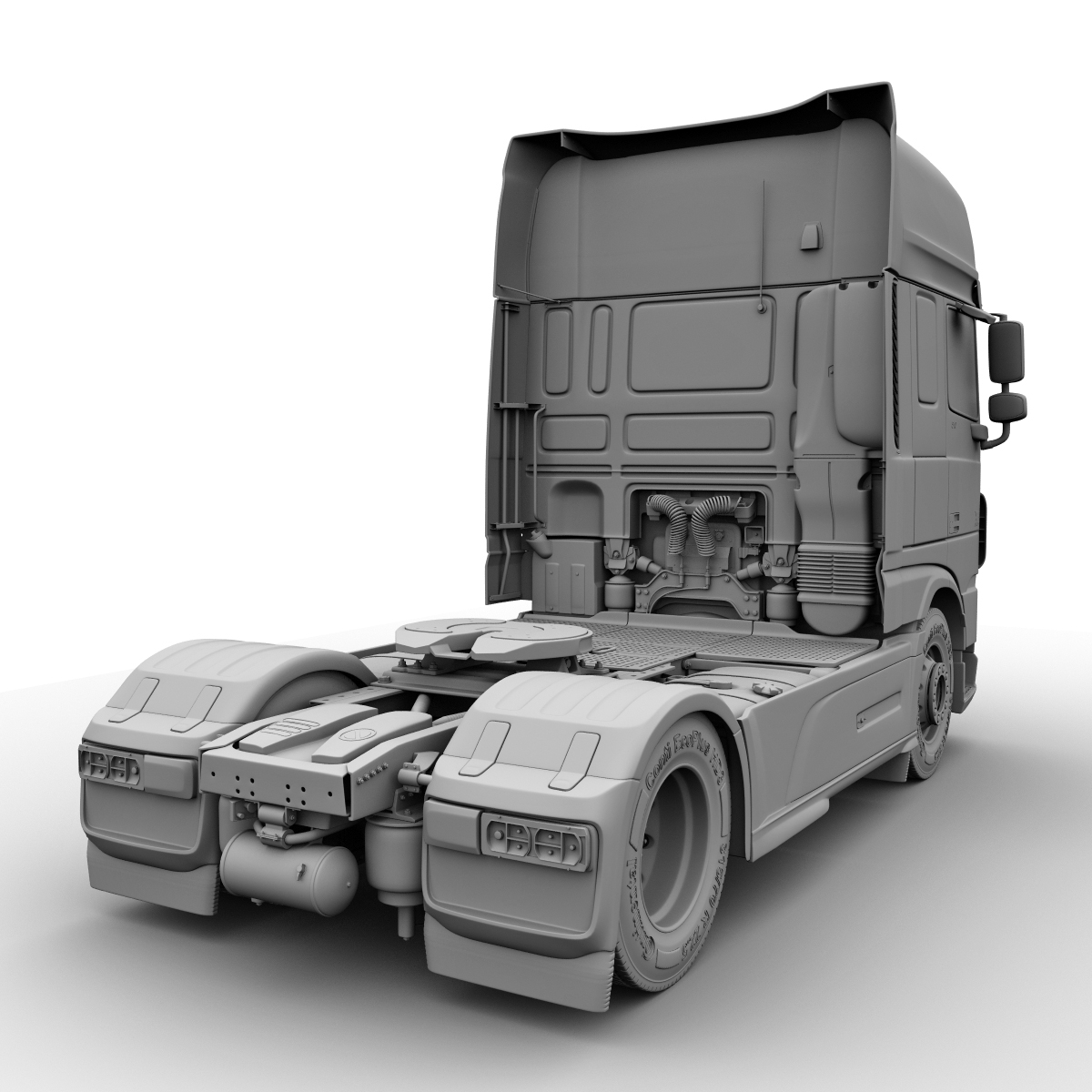 daf xf euro 6 3d model
