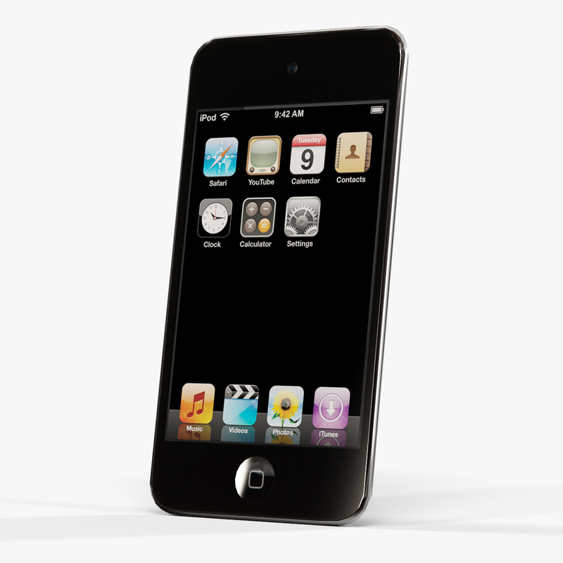 3d model of apple ipod touch generation
