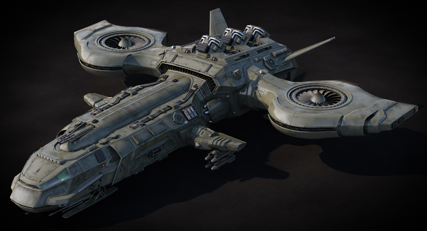 modelo 3d Dropship / Spaceship - TurboSquid 925517