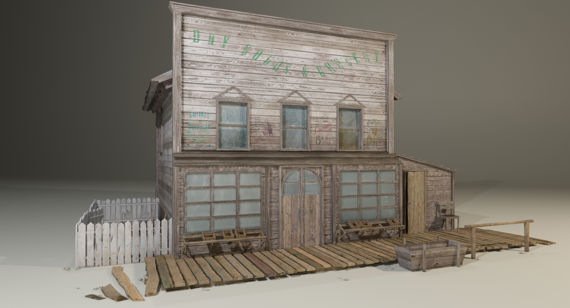 3d model of wild west house 1
