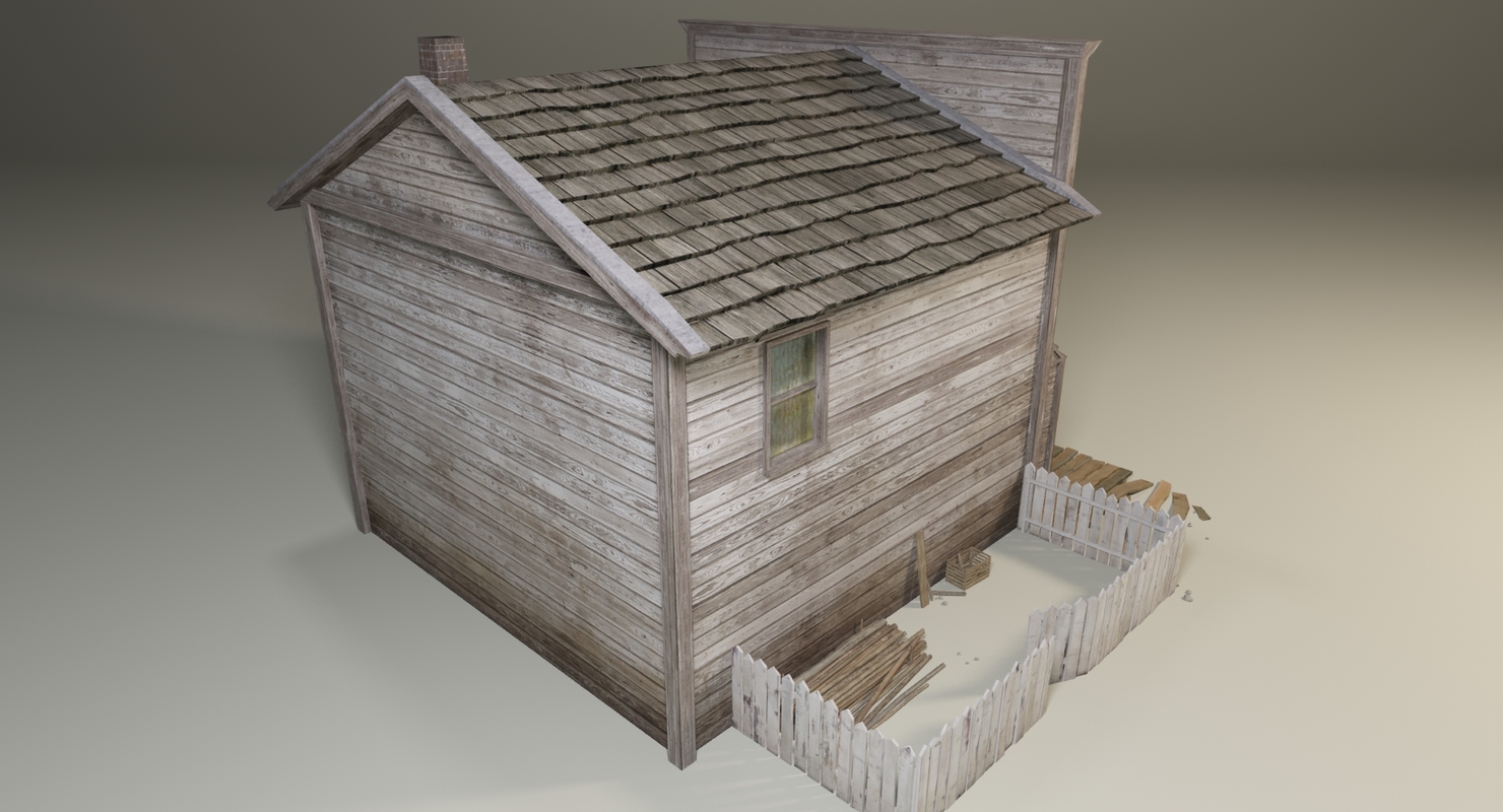 3d model of wild west house 1