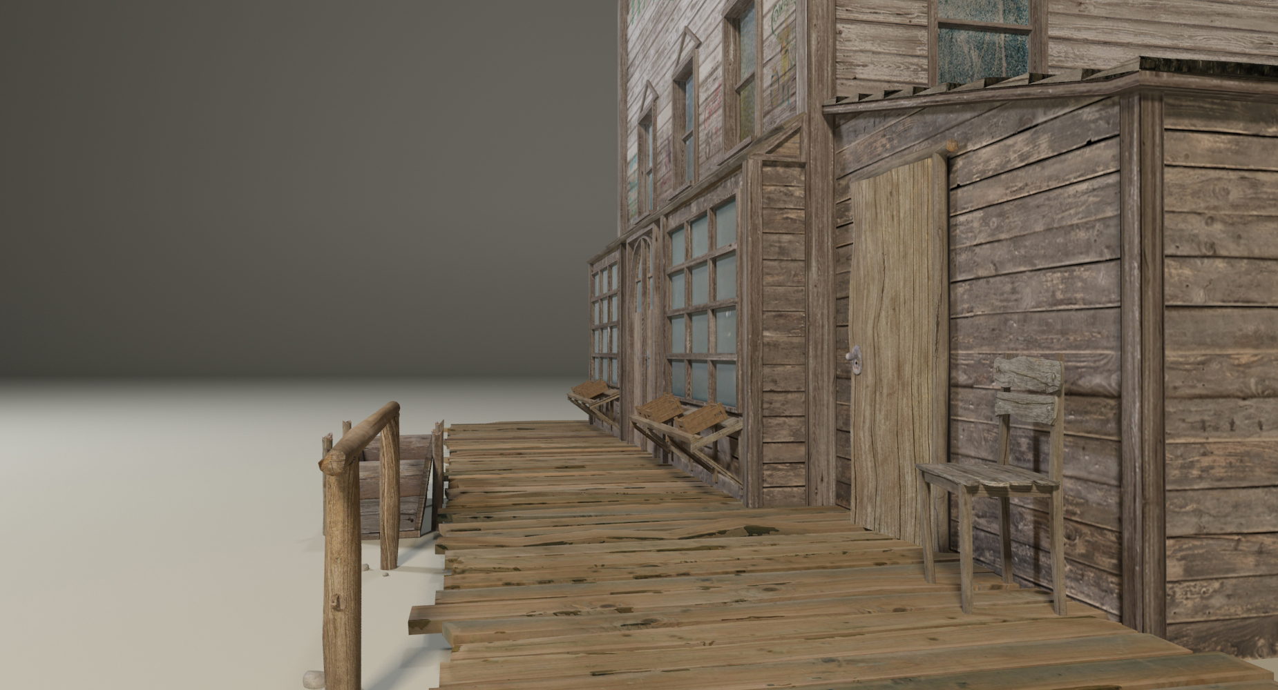 3d model of wild west house 1