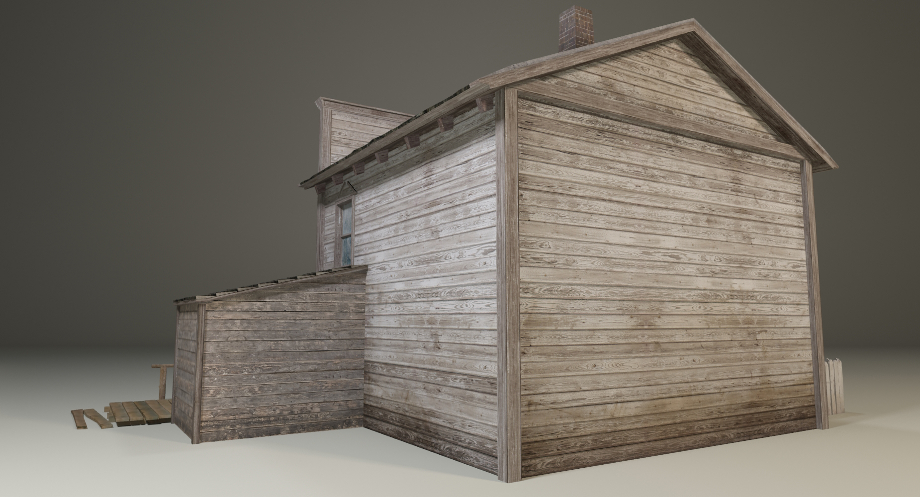 3d model of wild west house 1