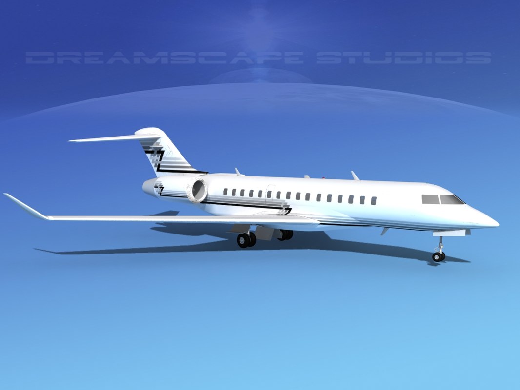 3d model global express bombardier 8000