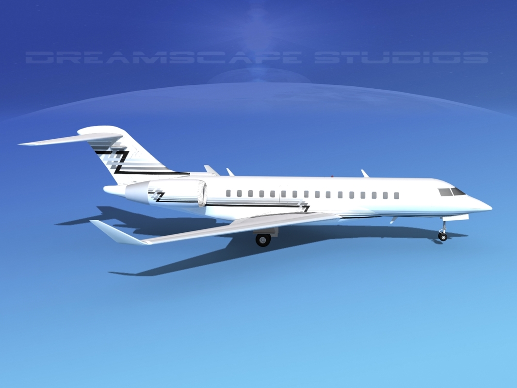 3d model global express bombardier 8000