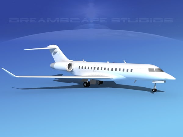 3d 7x dassault falcon model