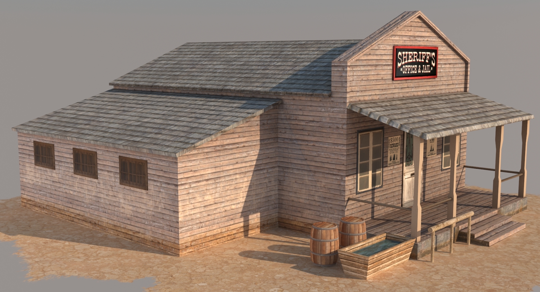 wild west sheriffs house 1 3d model