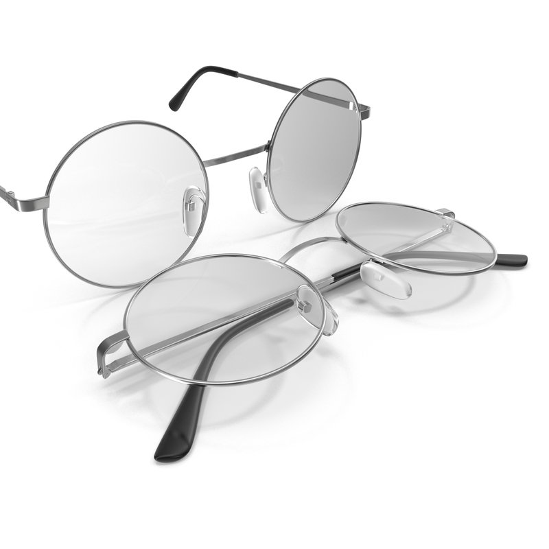 glasses set 3d obj