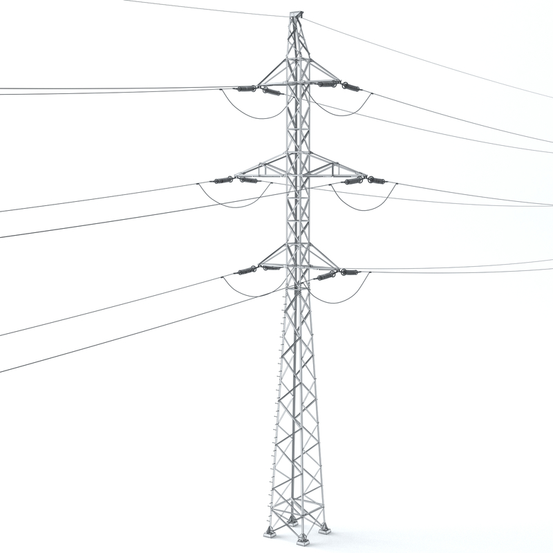 3d model of transmission tower