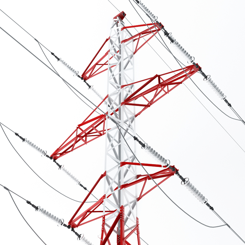 3d model of transmission tower