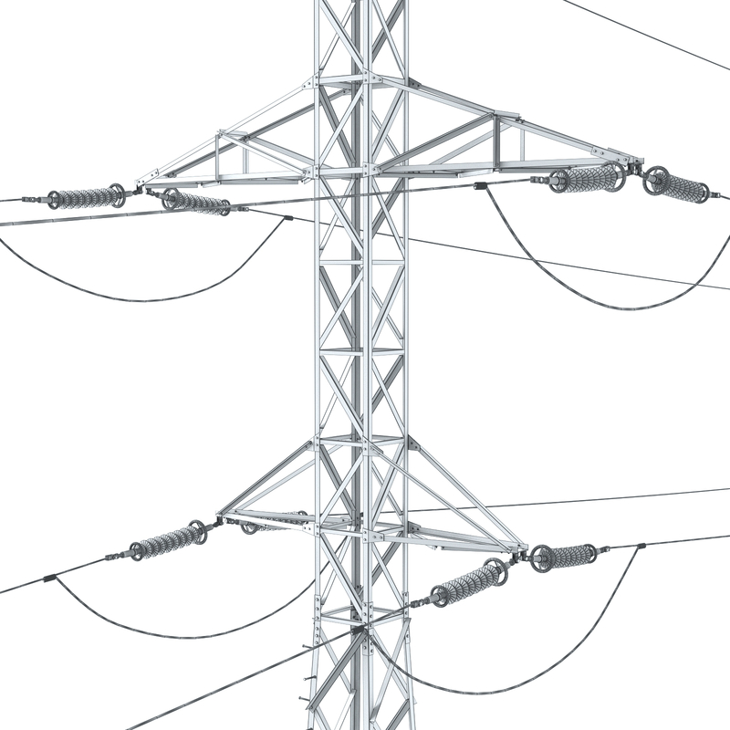 3d model of transmission tower