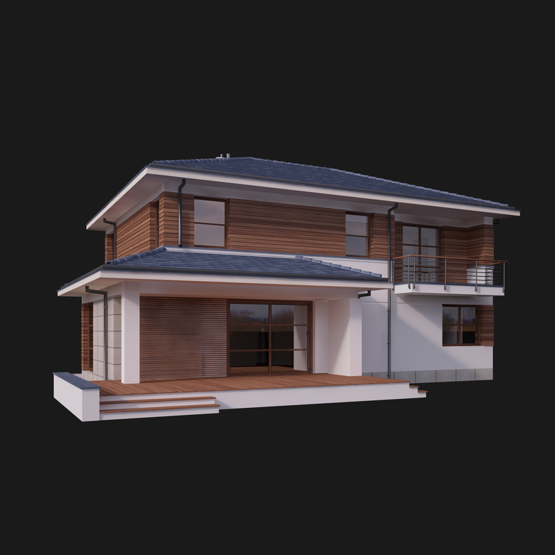 villa house 3d model