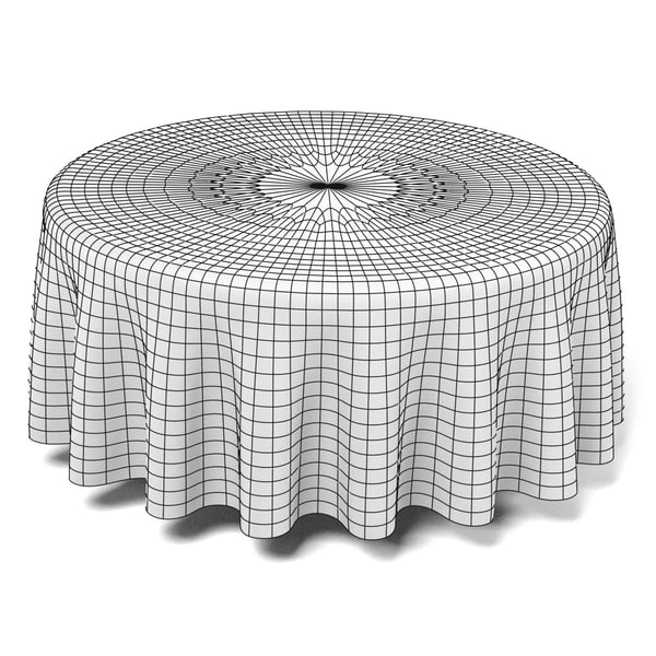 3d table cloth tablecloth model
