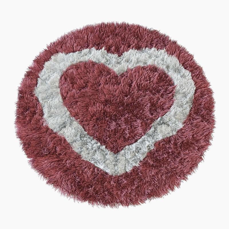 3d model heart rug